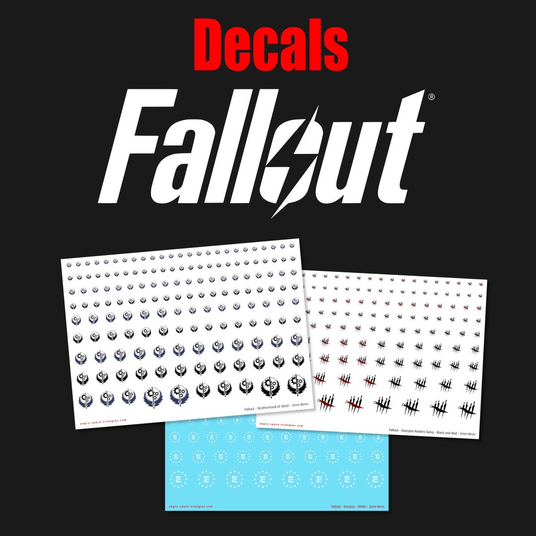 Fallout - Decals Water Slide Transfers - Etsy