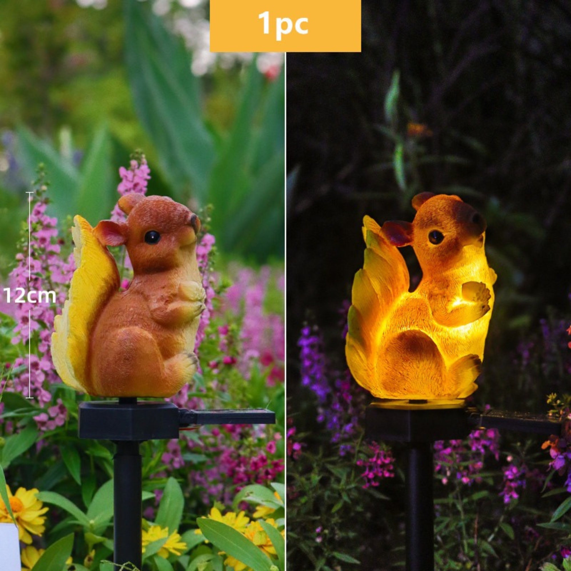 LED Solar Outdoor Lamp Animal Owl Parrot Squirrel Lawn Lamps Home ...