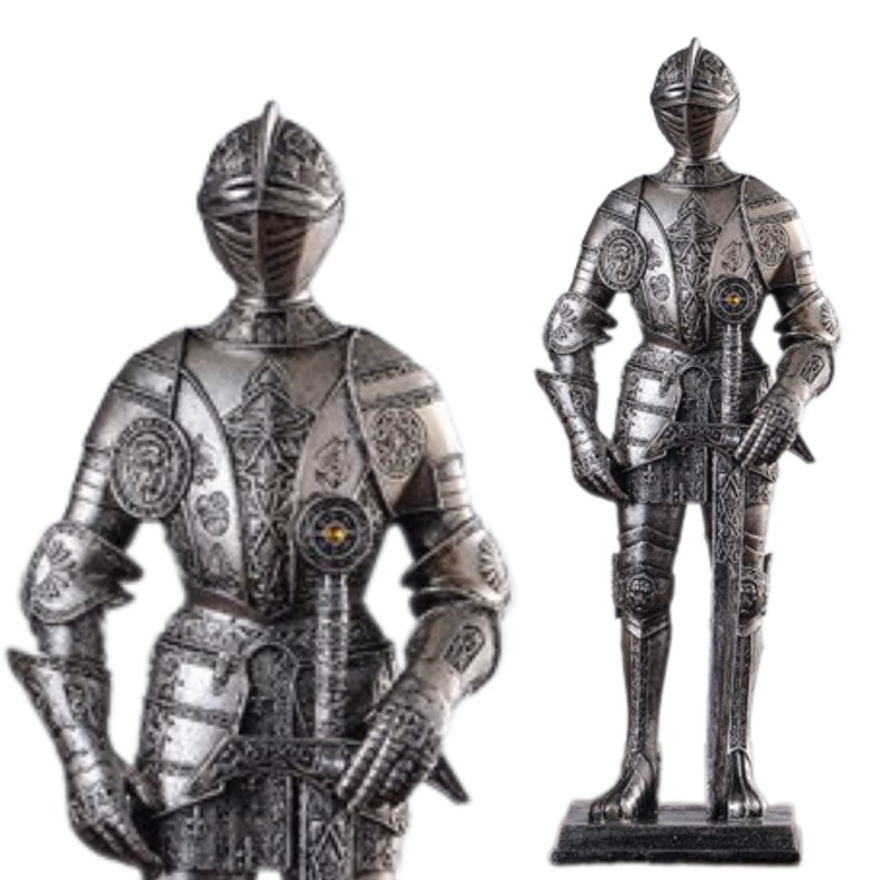 Armor Knight Figure Statue Swordsman Hero Cavalier Armor Suit Full Body ...