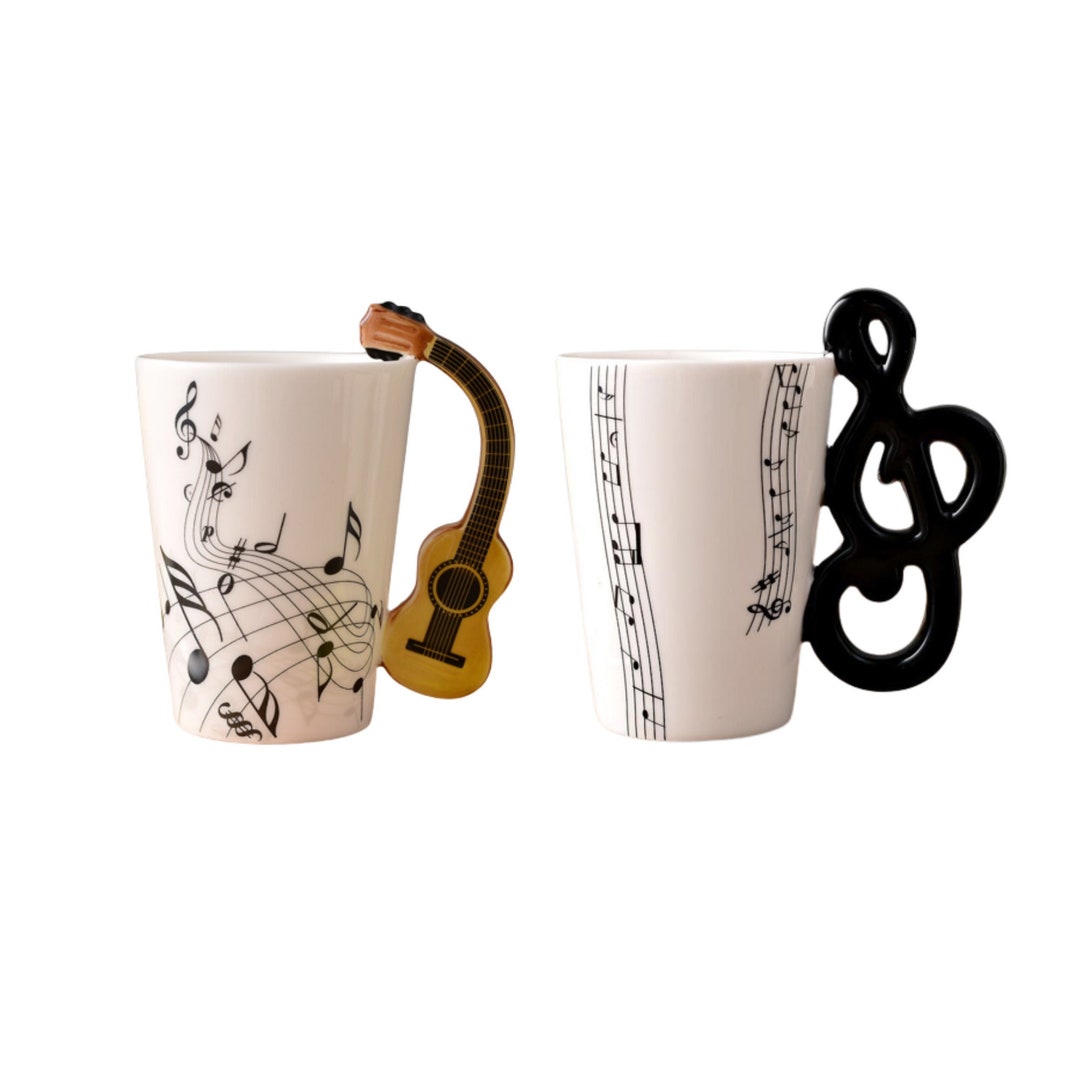 Musical Notes Coffee Mug ,guitar Shaped Coffee Cup,tea Cup Musical ...