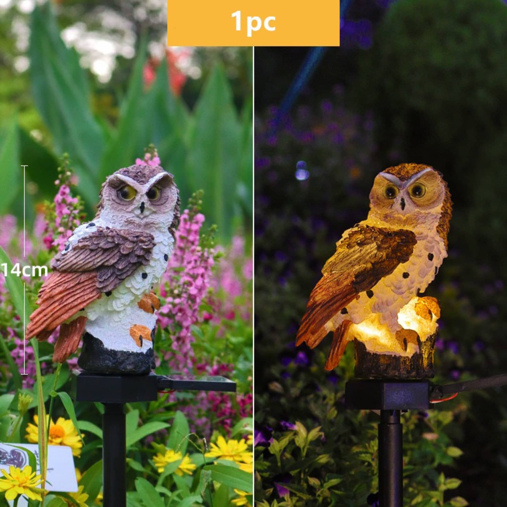 LED Solar Outdoor Lamp Animal Owl Parrot Squirrel Lawn Lamps Home ...