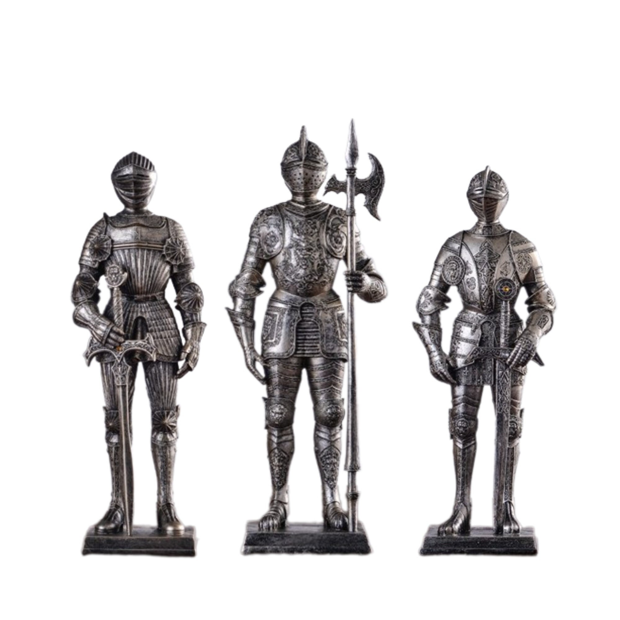 Armor Knight Figure Statue Swordsman Hero Cavalier Armor Suit Full Body ...