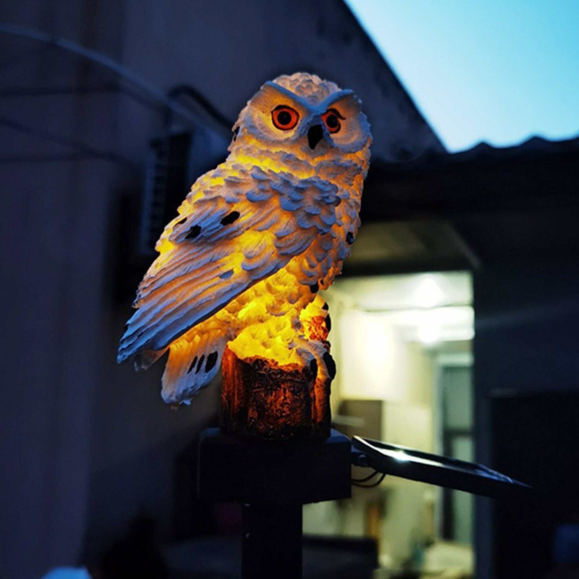 LED Solar Outdoor Lamp Animal Owl Parrot Squirrel Lawn Lamps Home ...