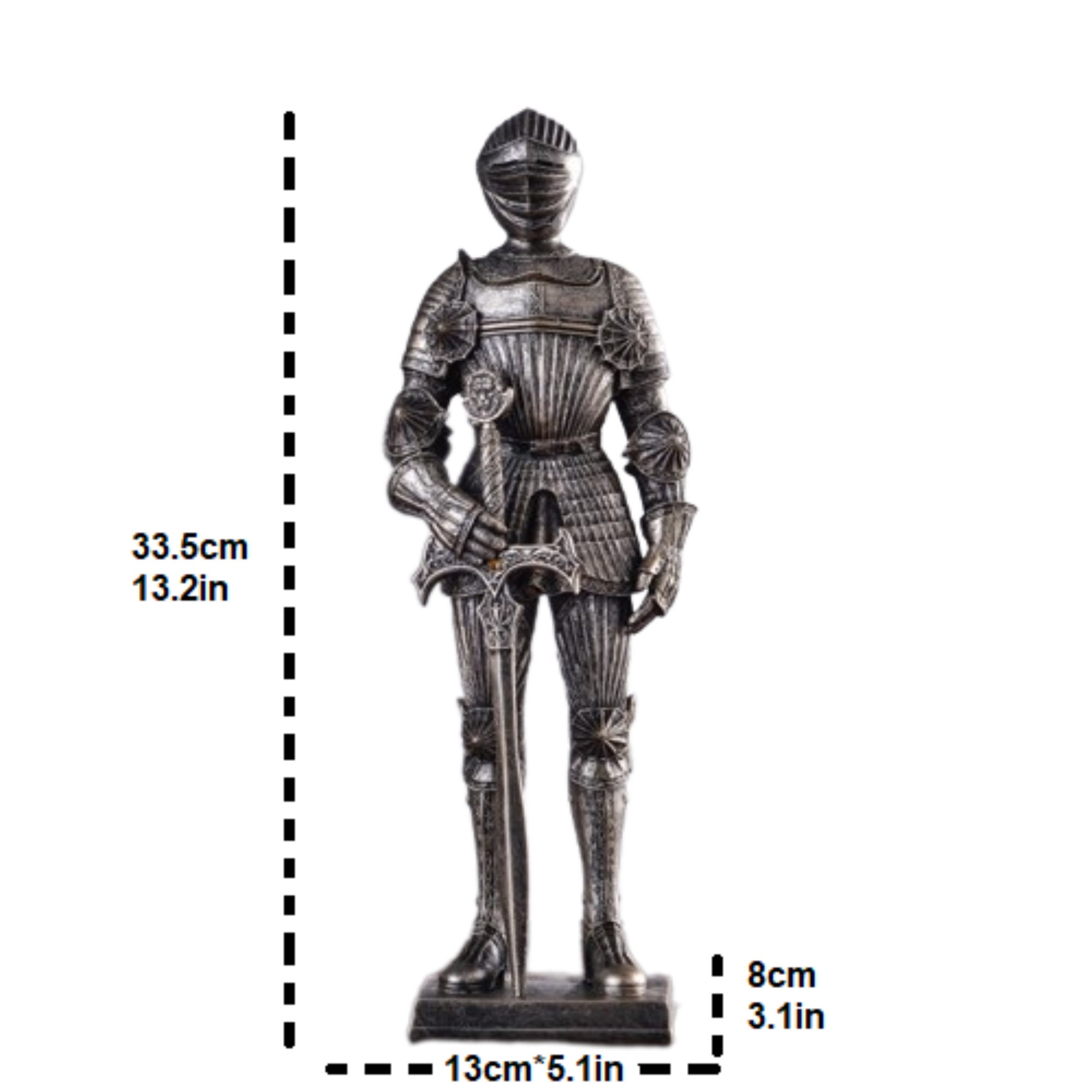 Armor Knight Figure Statue Swordsman Hero Cavalier Armor Suit Full Body ...