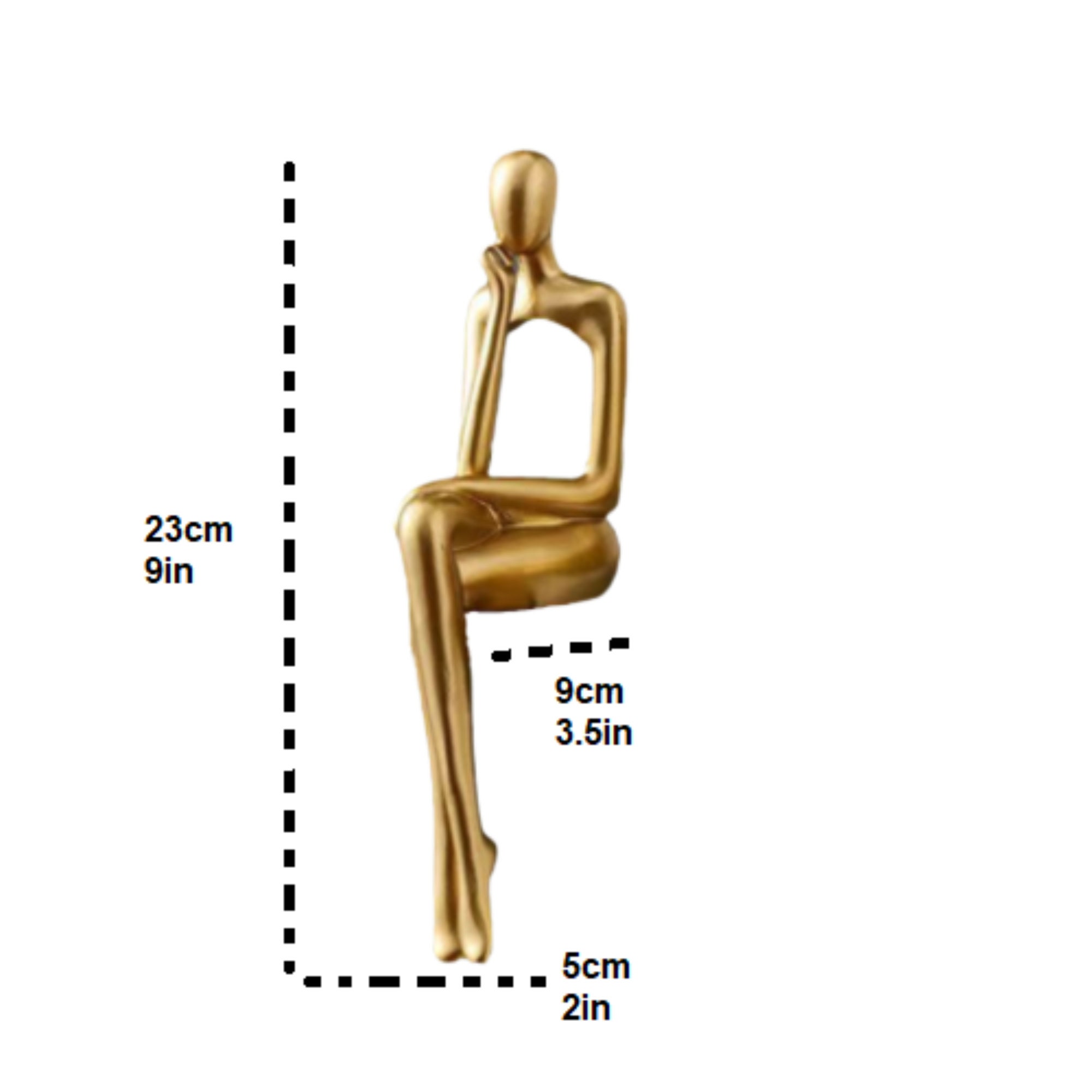 Golden Human Characters Statue Nordic Geometric Statues - Etsy