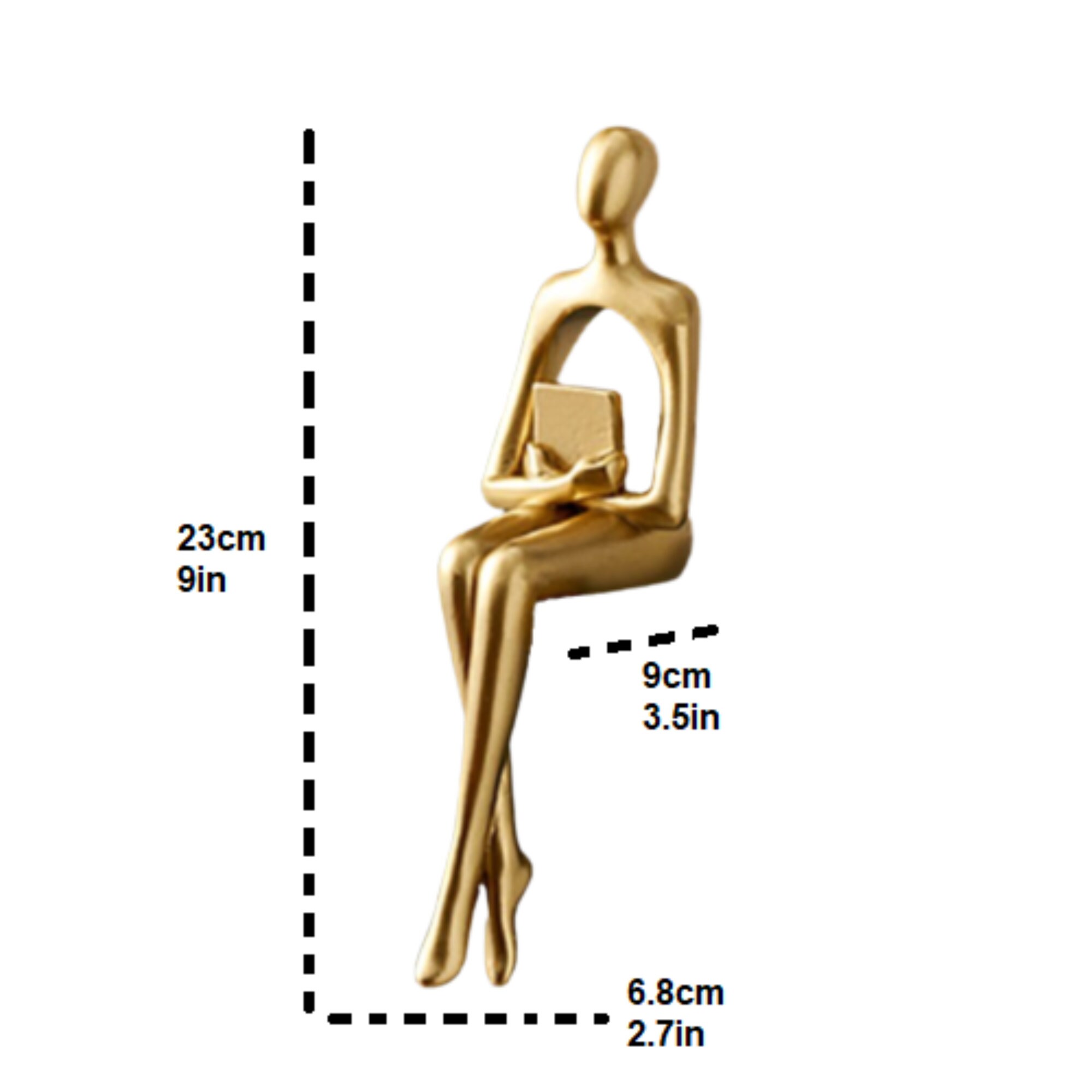 Golden Human Characters Statue Nordic Geometric Statues - Etsy