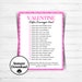 Valentine Selfie Scavenger Hunt Printable Game Instant Download Fun ...