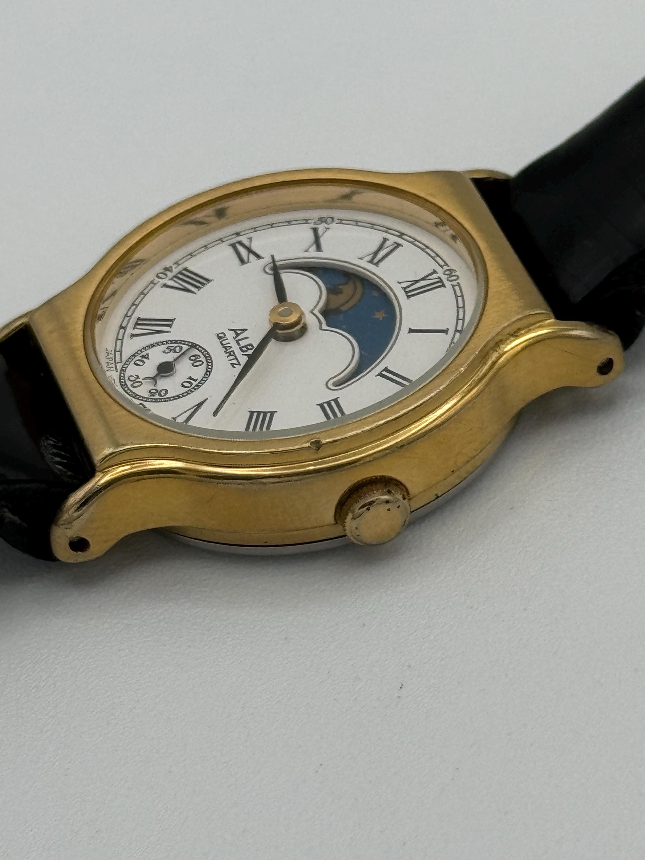 1980s Seiko Alba Sun & Moon Watch Roman Dial Sub Second - Etsy