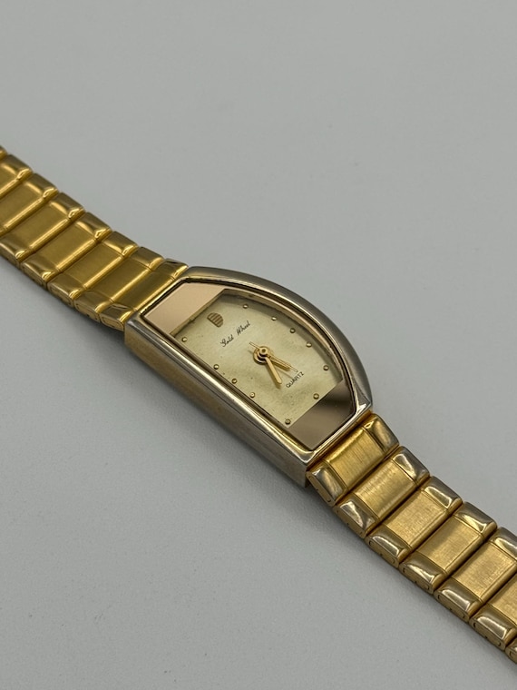 Rare Vintage Gold Wheel ‘Half Moon’ Watch Champagne D… - Gem