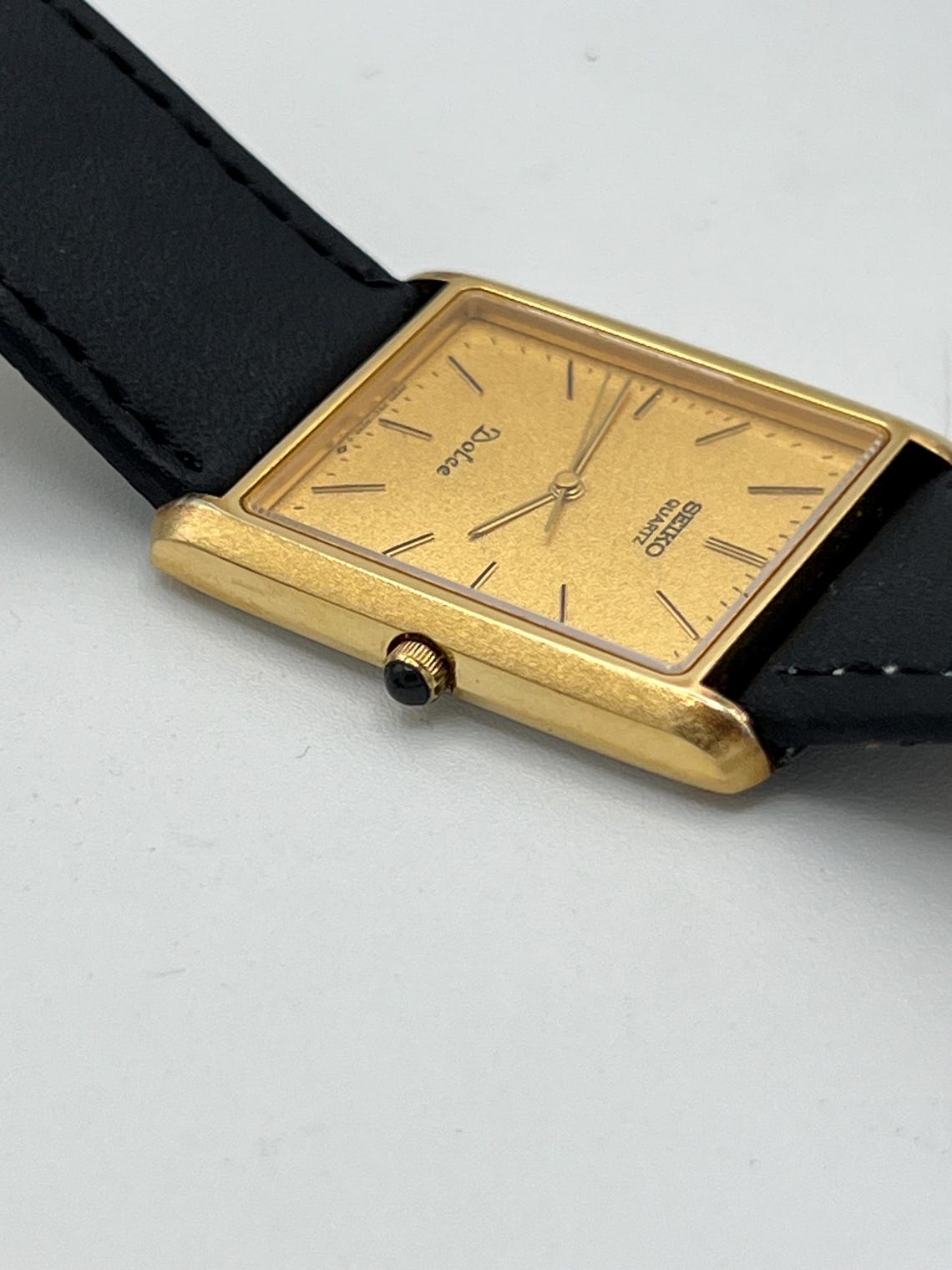 1980s Seiko Dolce Tank Gold Dust Dial - Etsy
