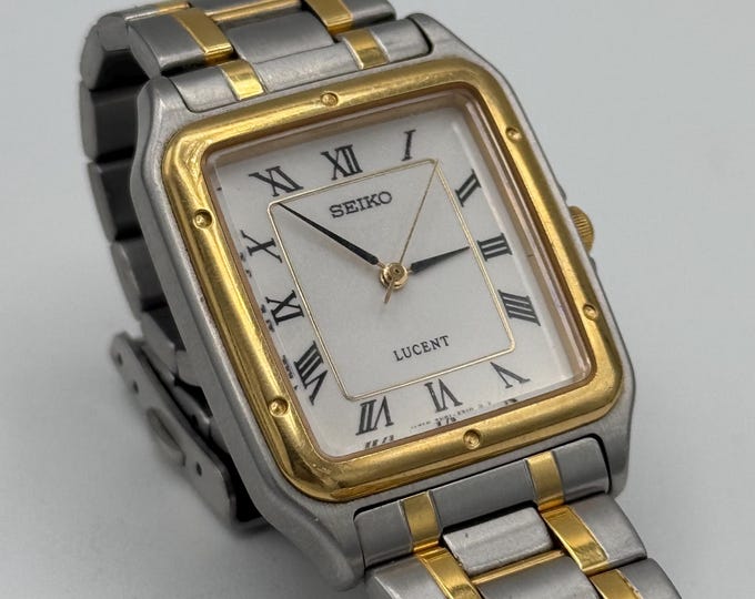 1990s Seiko Lucent ‘santos’ White Roman Dial - Etsy