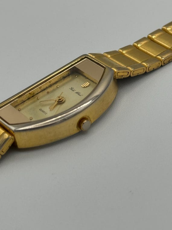 Rare Vintage Gold Wheel ‘Half Moon’ Watch Champagne D… - Gem