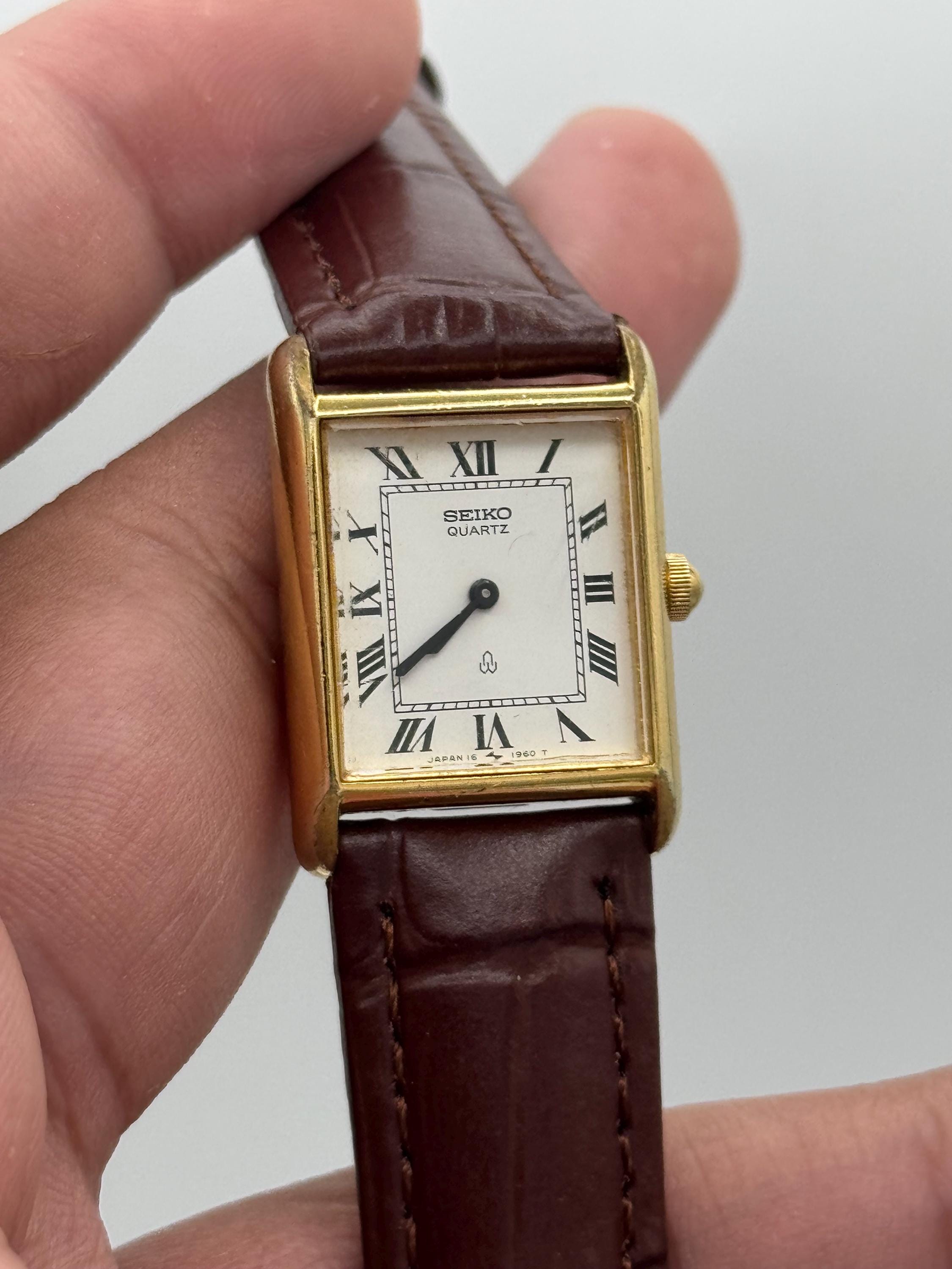 1970s Seiko Tank White Roman Dial - Etsy Canada