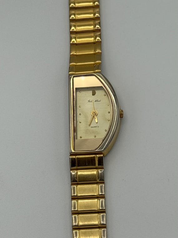 Rare Vintage Gold Wheel ‘Half Moon’ Watch Champagne D… - Gem