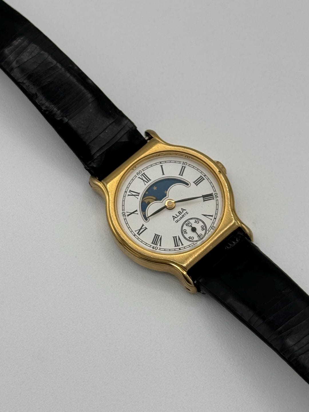 1980s Seiko Alba Sun & Moon Watch Roman Dial Sub Second - Etsy