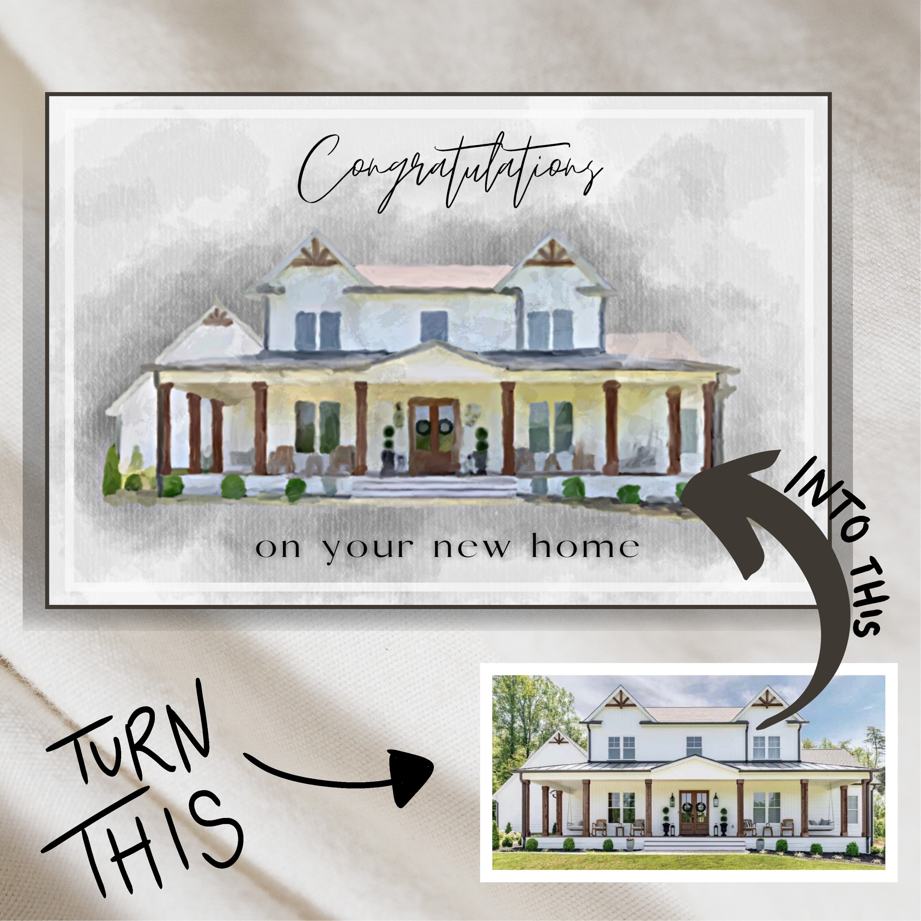Custom House Warming Card | Digital Download | Gift for New Homeowners ...
