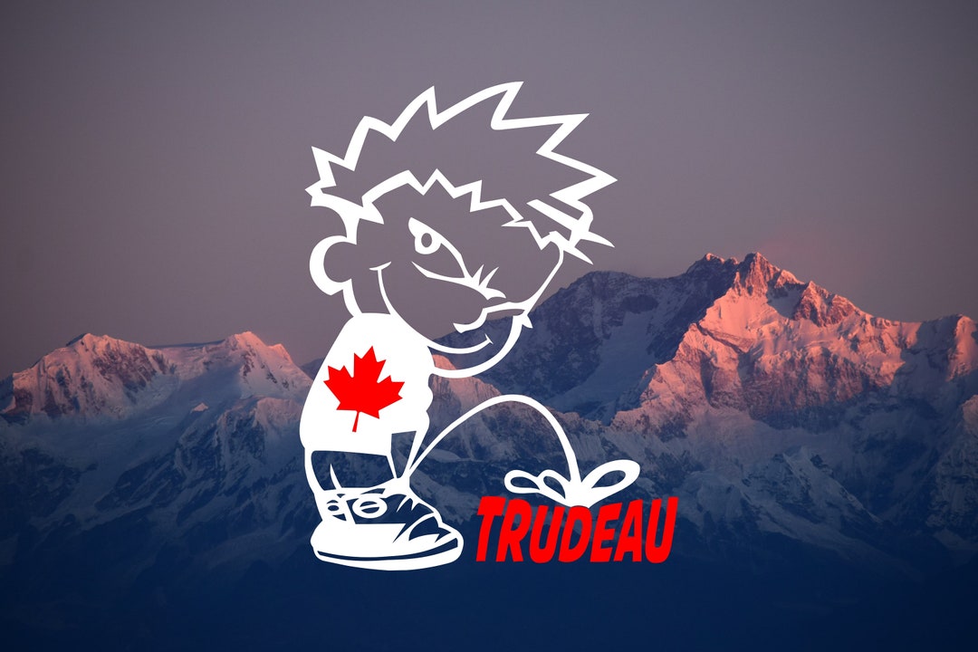 PEEON TRUDEAU 2 Colour Die Cut Decal 3M Vinyl. Outdoor Rated - Etsy