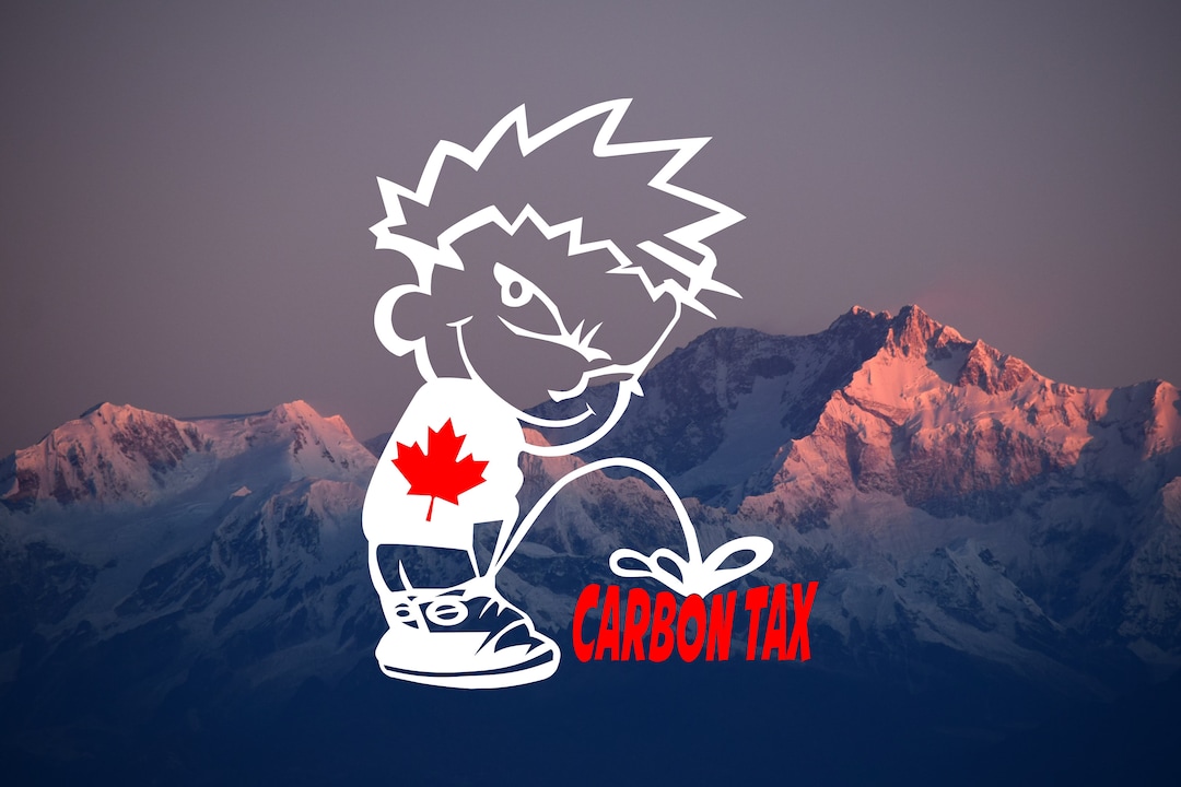 PEEON CARBON TAX - 2 Colour Die Cut Decal 3M Vinyl. Outdoor Rated ...