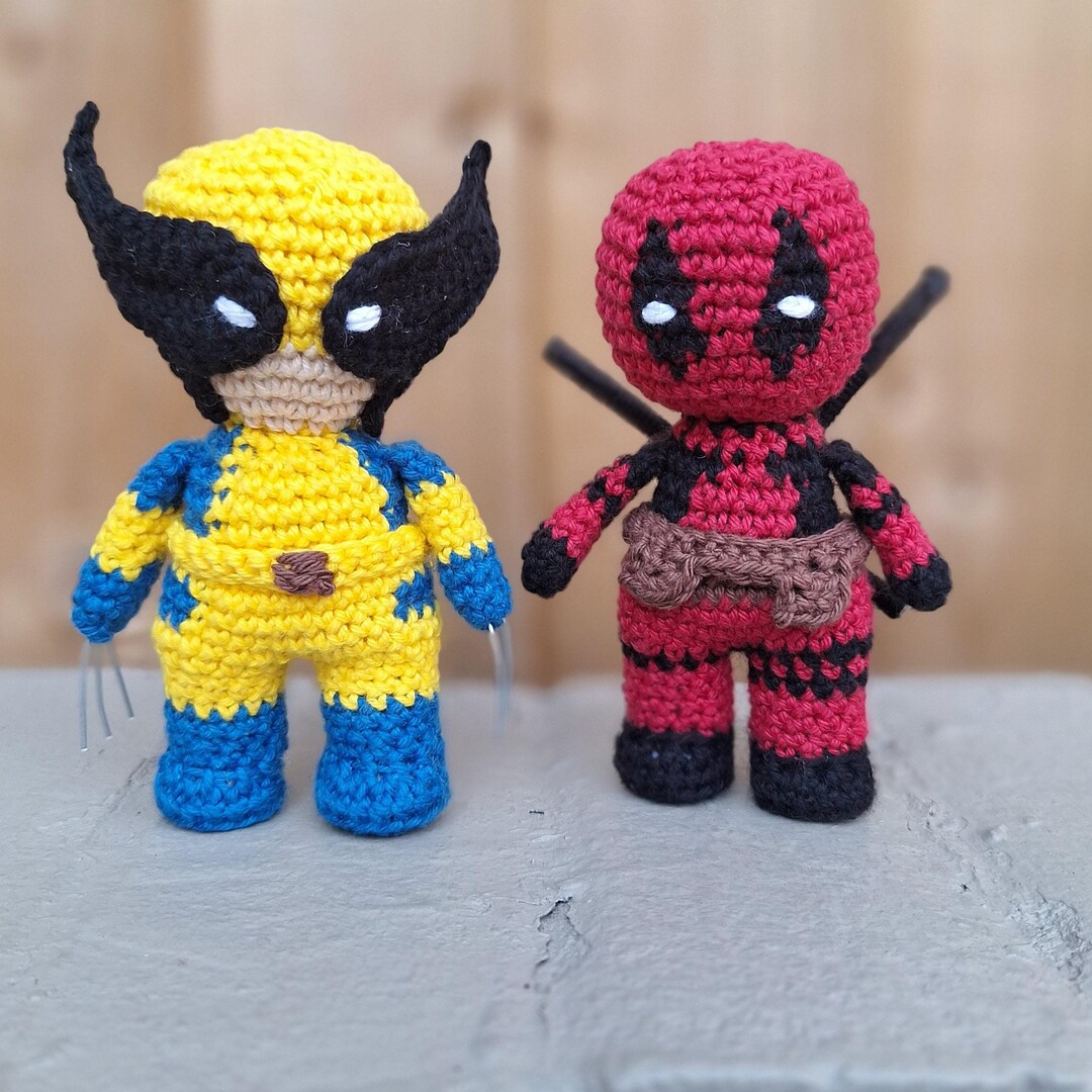No Sew Crochet Pattern Deadpol and Wolverine - Etsy