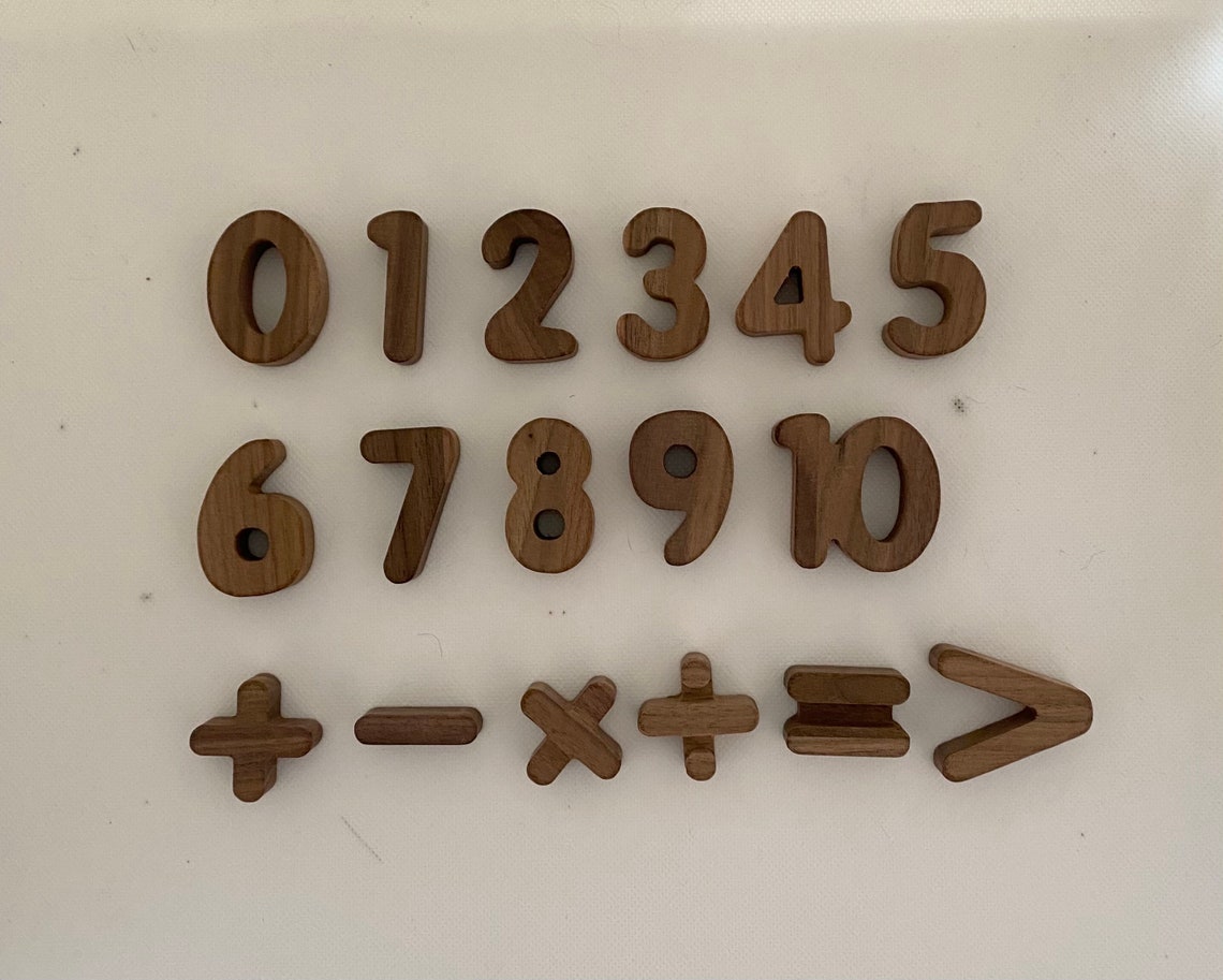 Wood Numbers - Montessori Toys - Math and Counting - Homeschooling ...