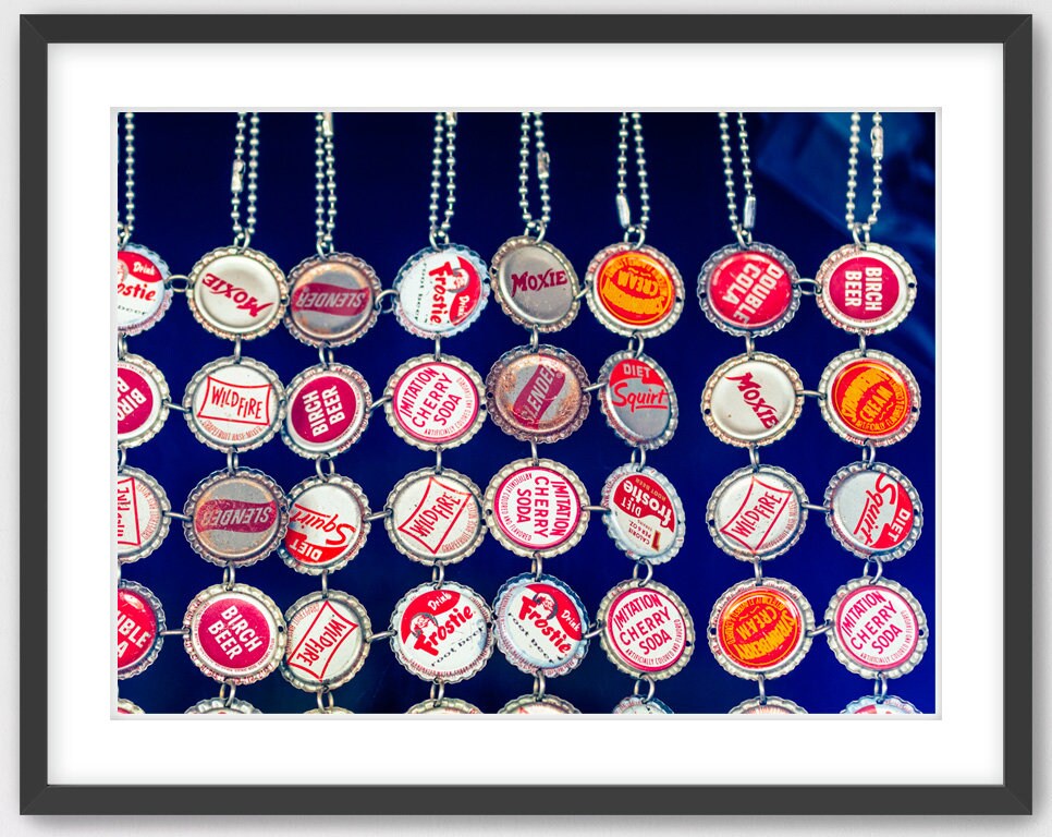 Antique Bottle Caps Collection - Photographic Print - Frame Available ...