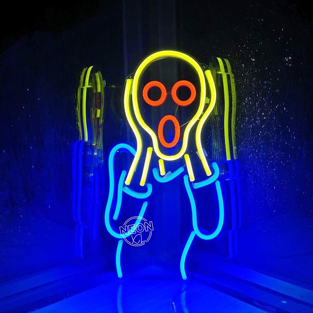 The Scream Sign Art Neon Sign Modern Neon Sign Handmade Custom - Etsy