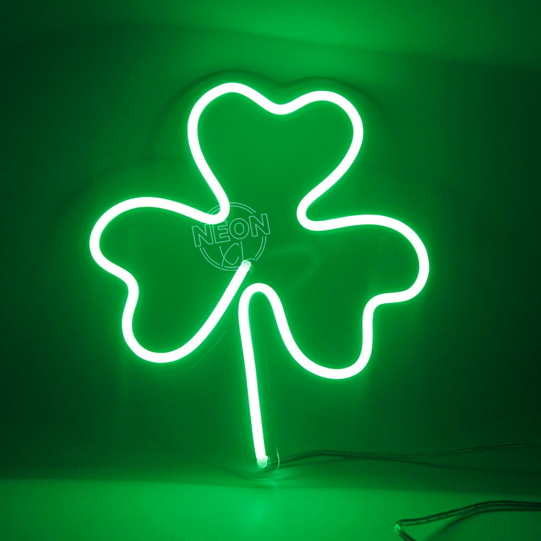 Clover LED Neon Sign Green Led Neon Light Custom Room Decor Kids Room ...