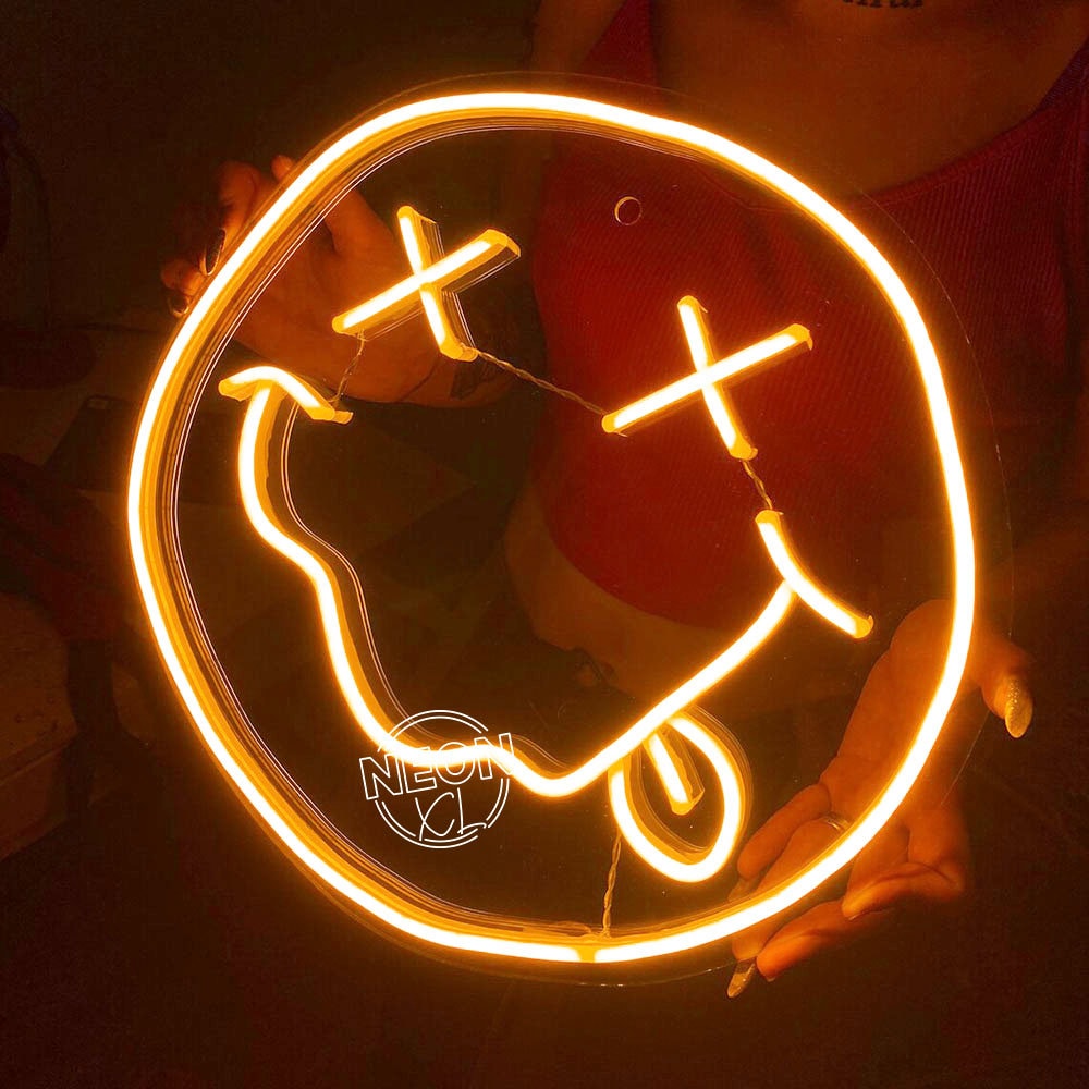 Smiley Face LED Neon Light Signs Personalized Gift Home Led - Etsy