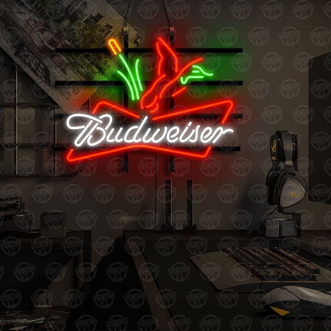 Budw Duck Hunting Real Glass Neon Beer Sign Custom Business LOGO ...