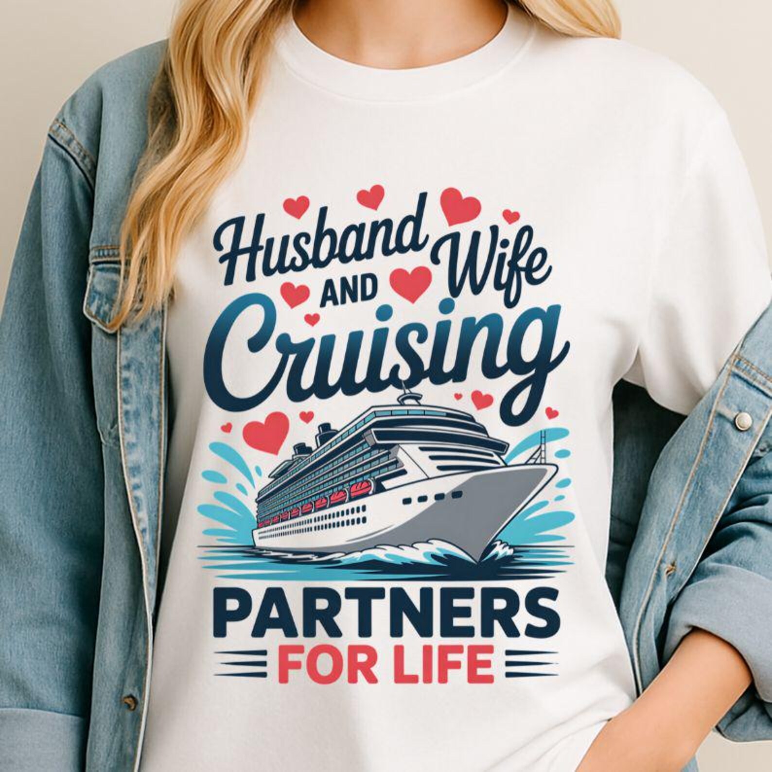 Husband and Wife Cruising Partners for Life SVG PNG JPG | Cruise Shirt ...