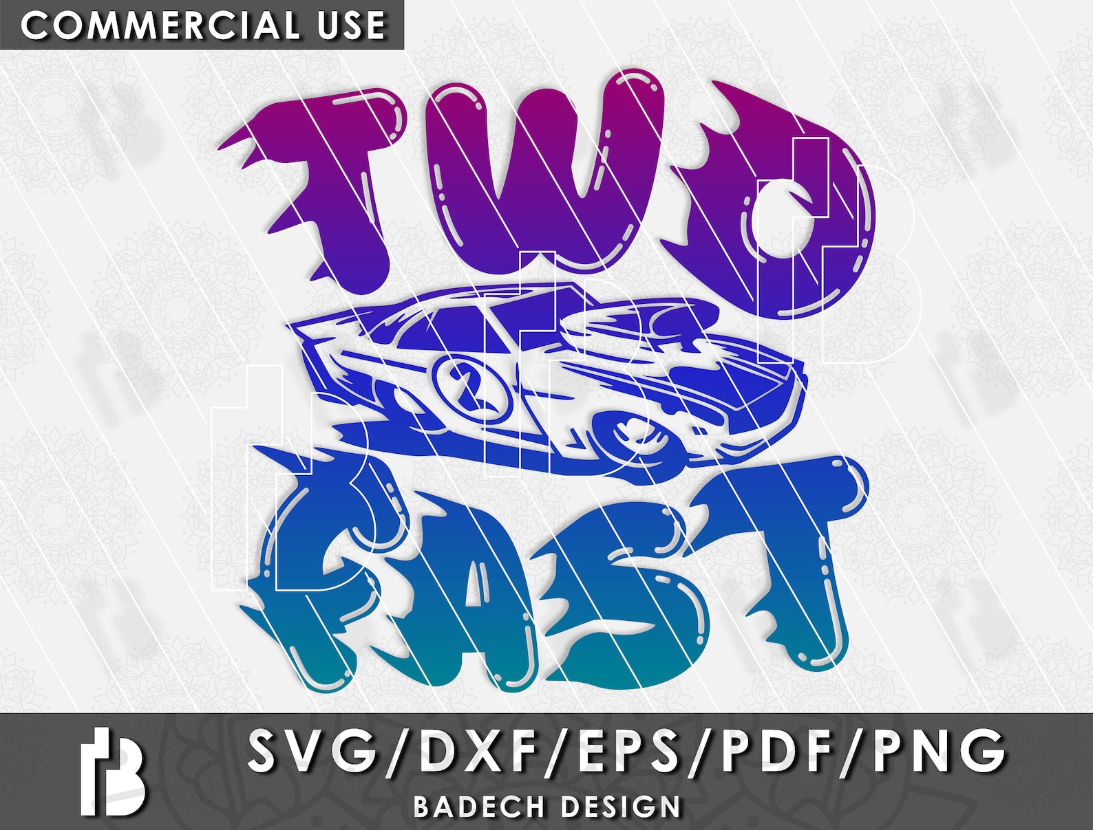 Two Fast Svg - Two Fast Birthday Svg - Birthday Svg - Two Years Old ...