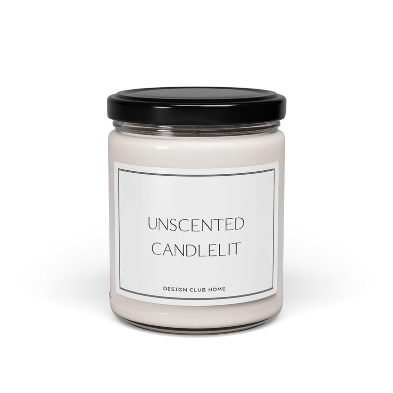 Unscented Candlit Candle Modern Minimalist Home Decor Soy Wax Blend ...