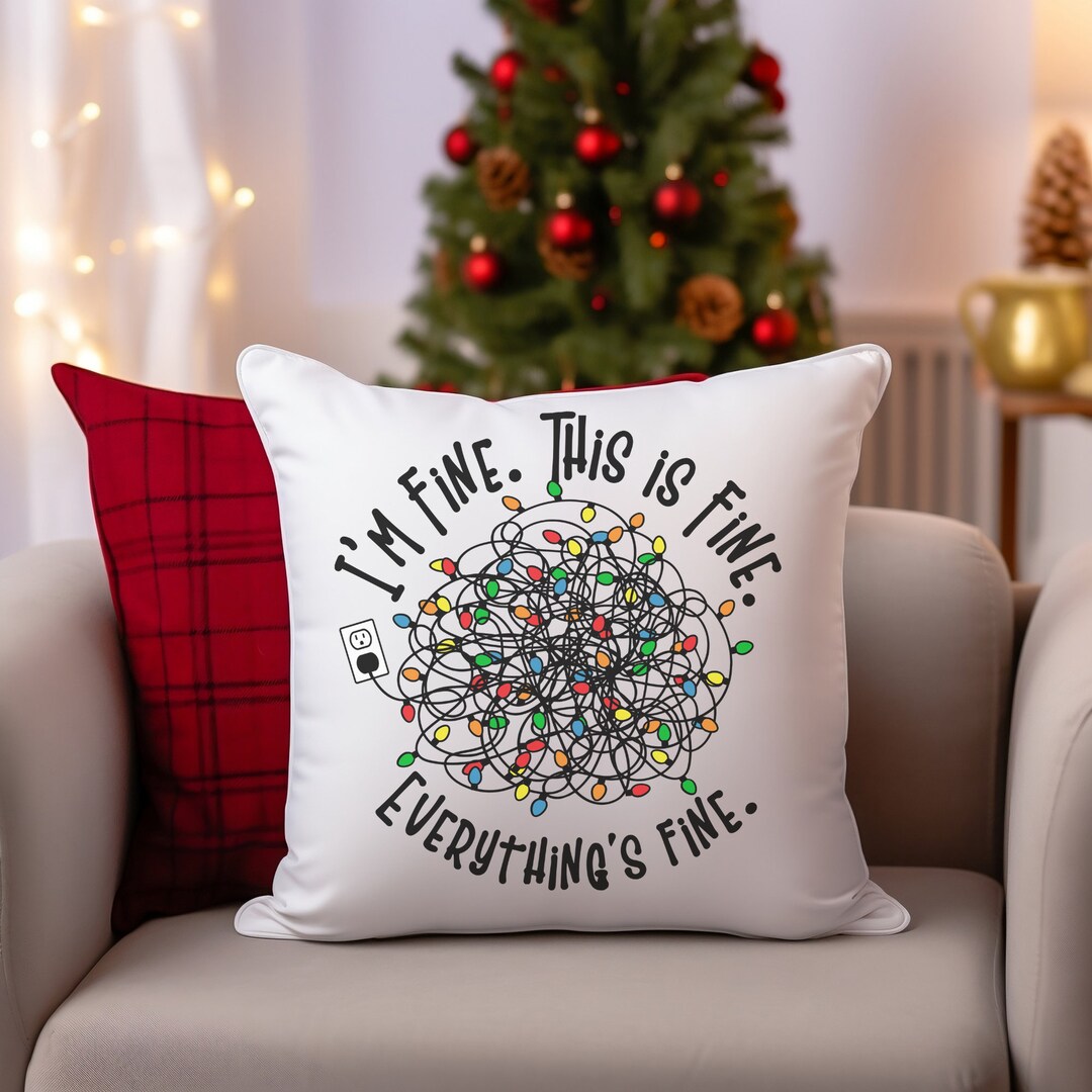 Christmas Throw Pillow Funny Farmhouse Holiday Accent Pillow Hostess ...