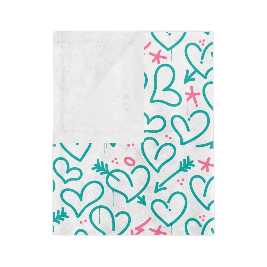 Heart Throw Blanket, Beach House Blanket, Nursery Minky Blanket ...