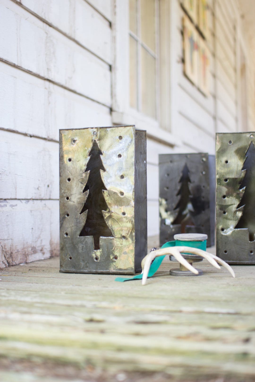 Christmas Tree Metal Luminaries Holiday Light Decorations Home Decor ...