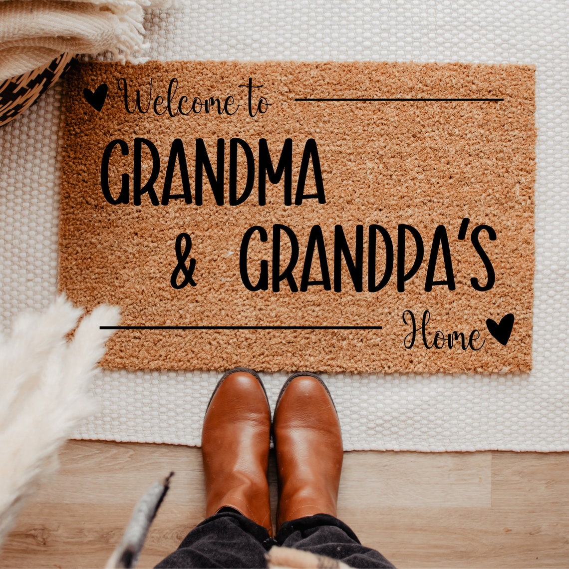 Grandparents Personalized Doormat Custom Grand Parent Welcome Mat From ...