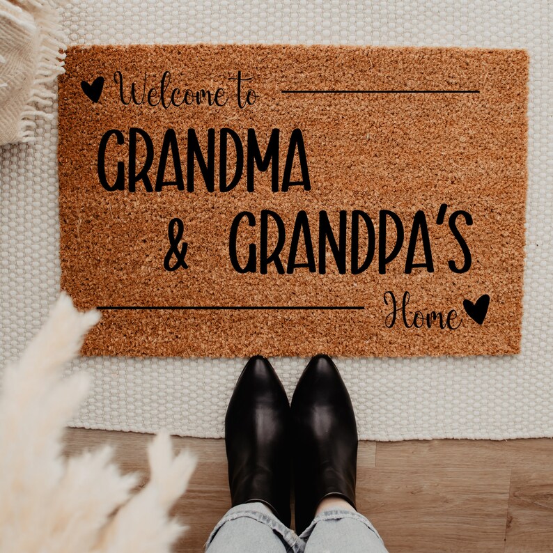 Grandparents Personalized Doormat Custom Grand Parent Welcome Mat From ...