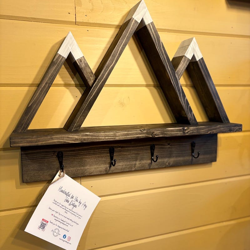 Wooden Key Wall Holder - Etsy