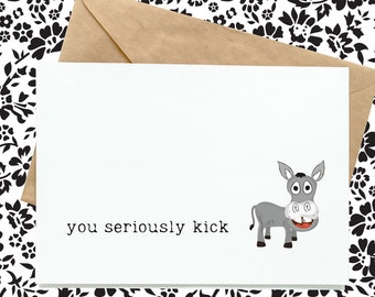 You Kick Ass Card - Etsy