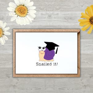 Funny Graduation Card, Snailed It Graduation Greeting Card, Punny Card ...