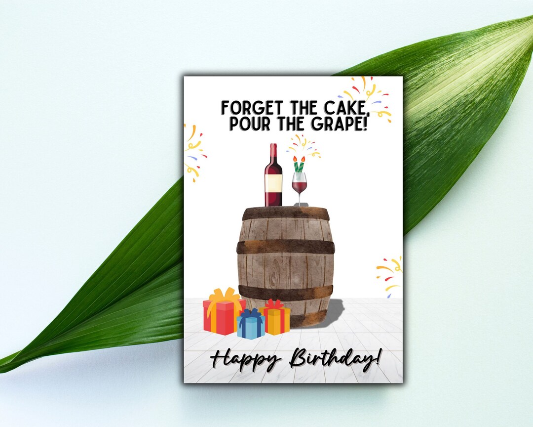 Funny Wine Lover's Birthday Card - Perfect for Wine Enthusiasts ...