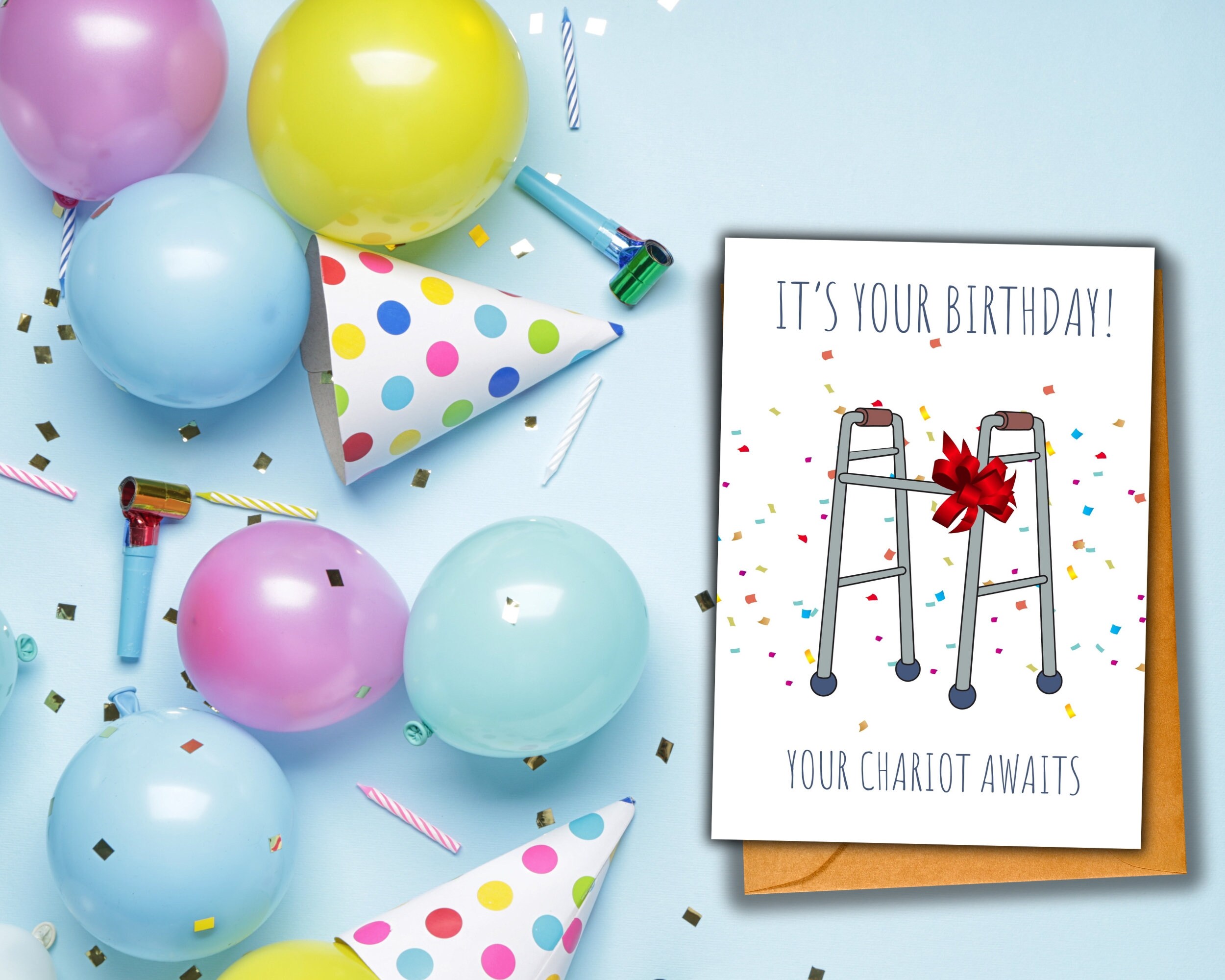 Funny Birthday Card Your Chariot Awaits Perfect for Dad, Brother, Mom ...