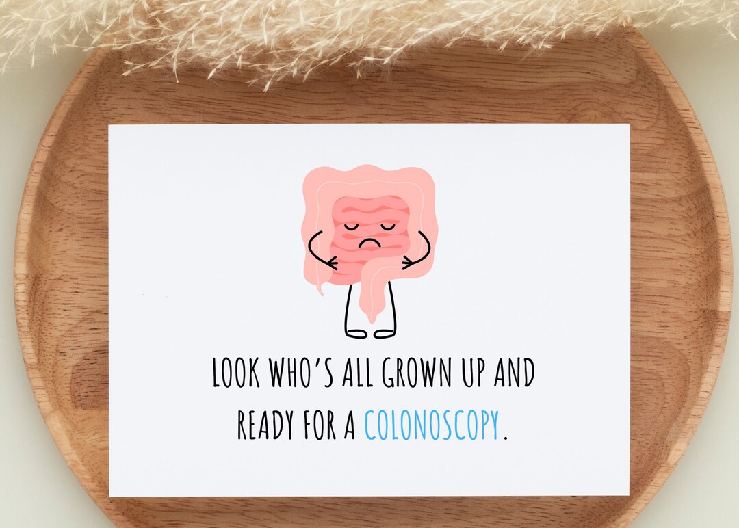 Funny Birthday Card for Colonoscopy - Him, Her, Dad, Mom, 45th, 50th ...