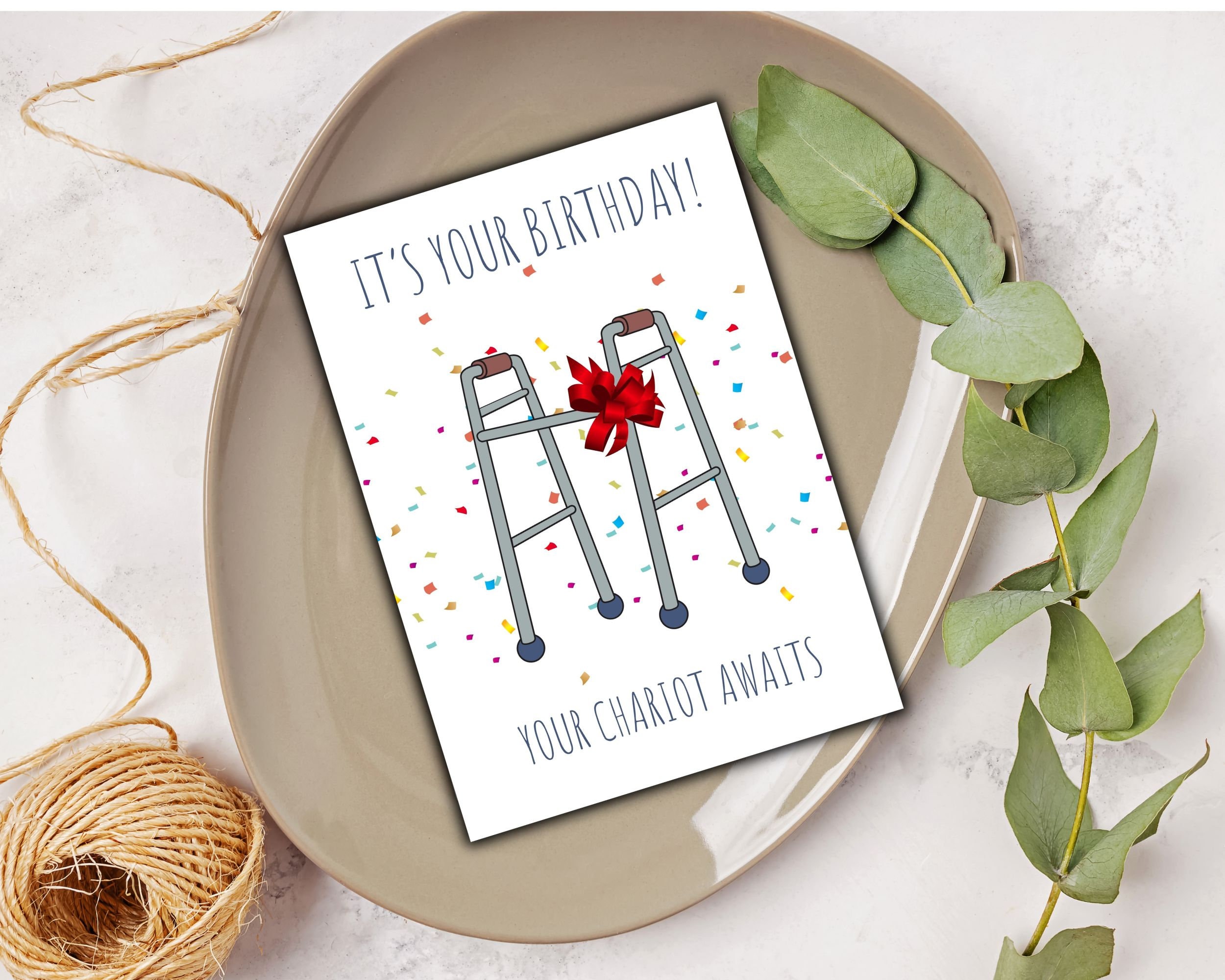 Funny Birthday Card Your Chariot Awaits Perfect for Dad, Brother, Mom ...
