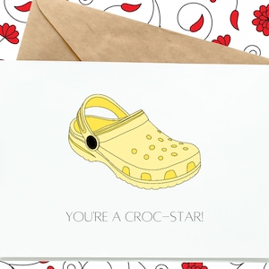 Happy Birthday Crocs Star, Croc Shoes, Cheeky Birthday Card, Funny ...