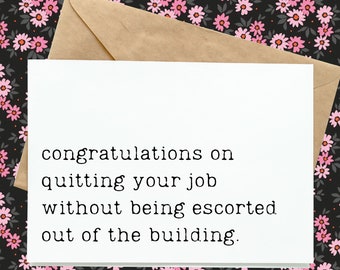 Quitting Job Card - Etsy