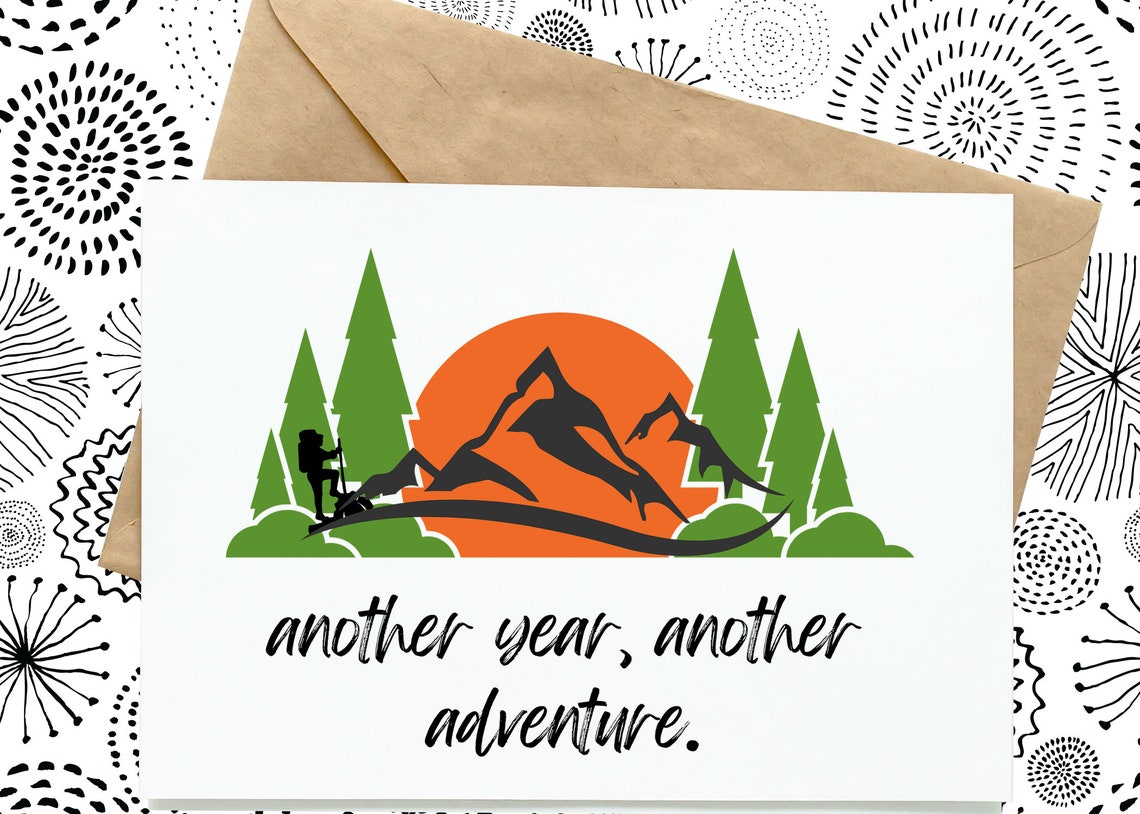 Mountain Birthday Card, Hiking Birthday Card, Another Year Another ...