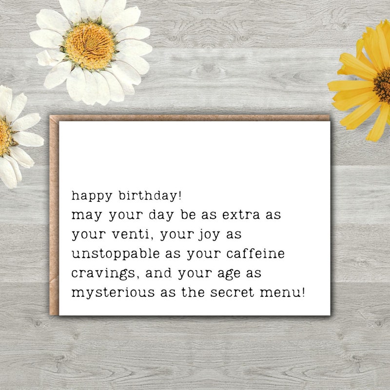 Coffee Birthday Card - Etsy
