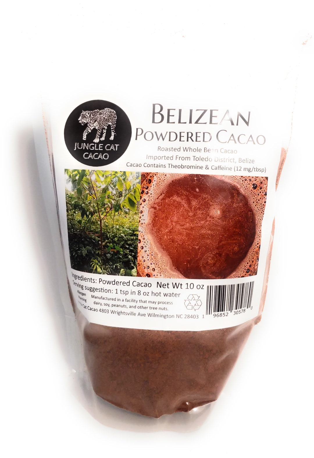Organic Belizean Powdered Cacao - Whole Bean Roasted Cacao Powder ...