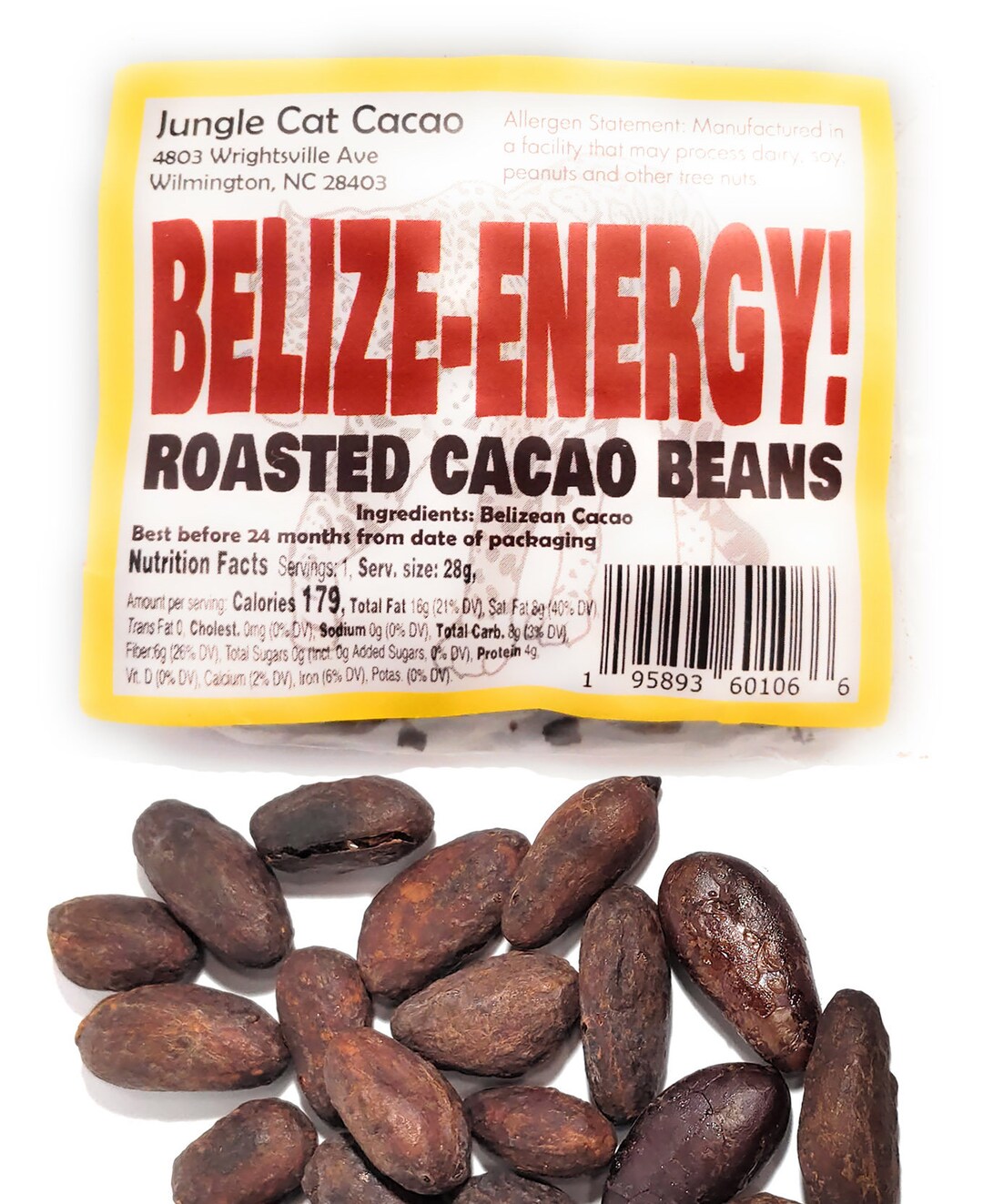 Belize Energy! Roasted Organic Cocoa Beans - Roasted Cacao - Snack ...